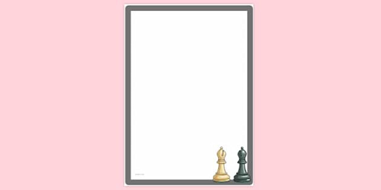 Simple Bishop Chess Page Border | Page Borders | Twinkl