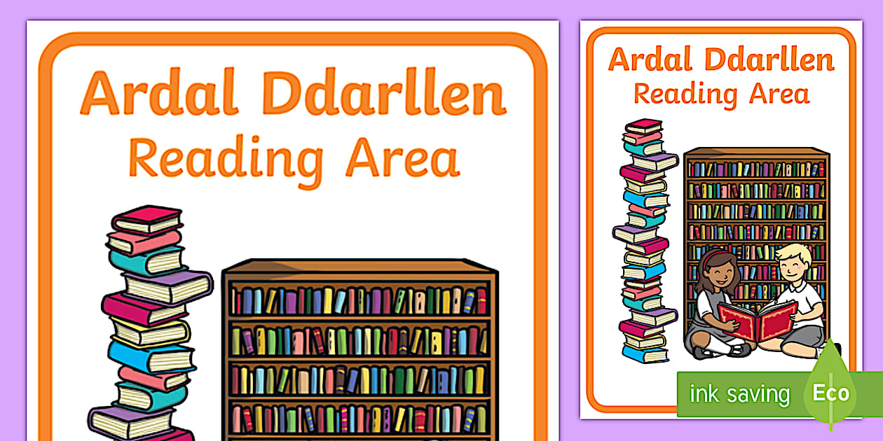 Reading Area Display Poster - English/Welsh (teacher made)