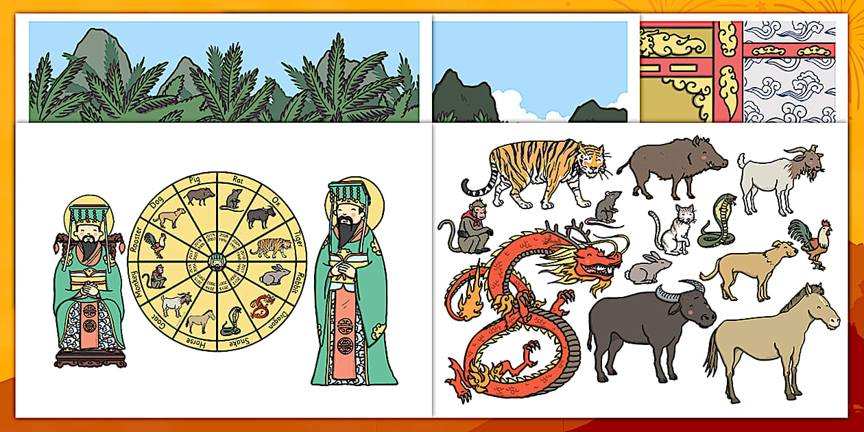 Chinese New Year Story Story Cut Outs (teacher made)