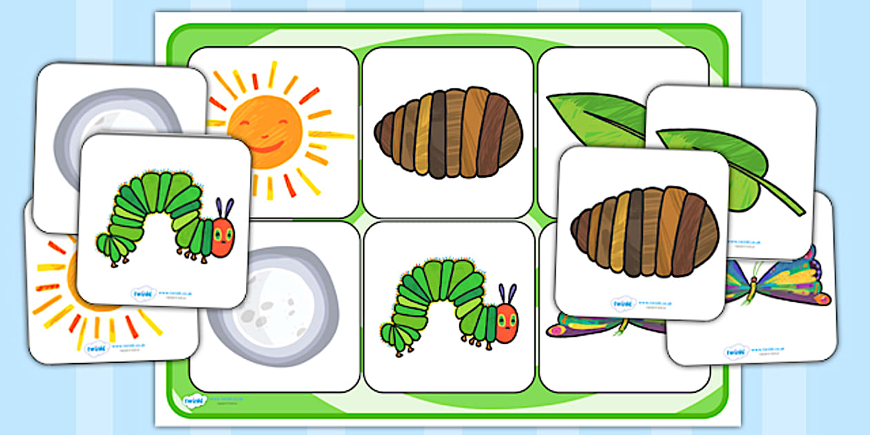 Matching Cards and Board to Support Teaching on The Very Hungry Caterpillar