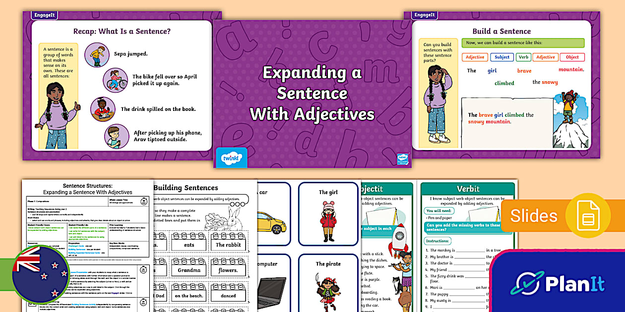 During the second year: Expanding a Sentence With Adjectives