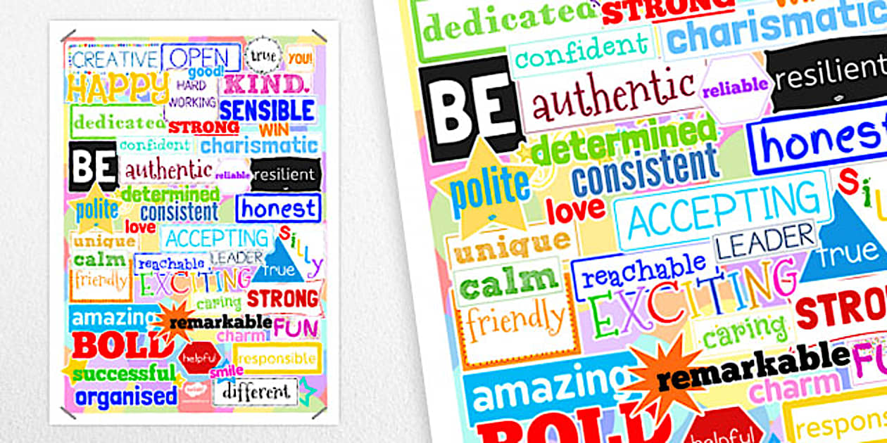 👉 Inspirational Adjective Poster (teacher made) - Twinkl