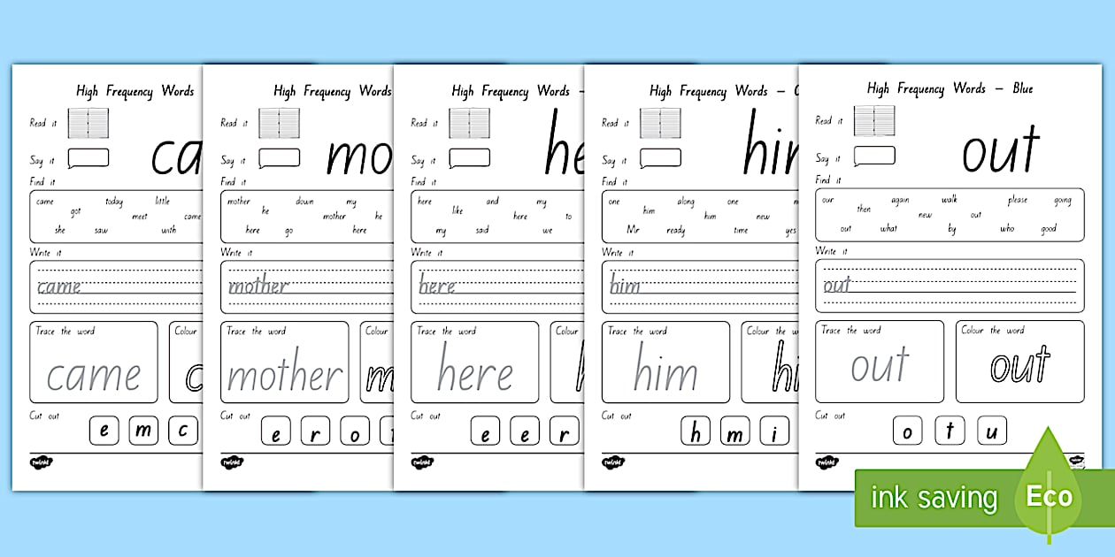 Sight Words Activity | English Worksheet | Twinkl | NZ