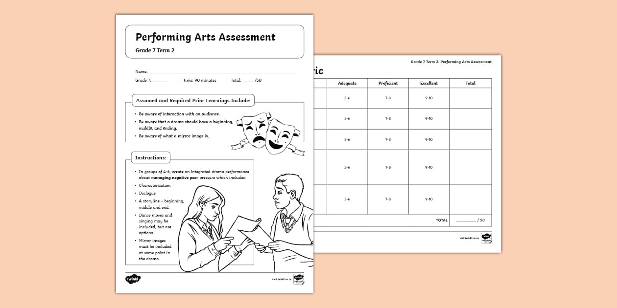 Grade 7 Performing Arts Assessment, Grade 7, Term 2, performance