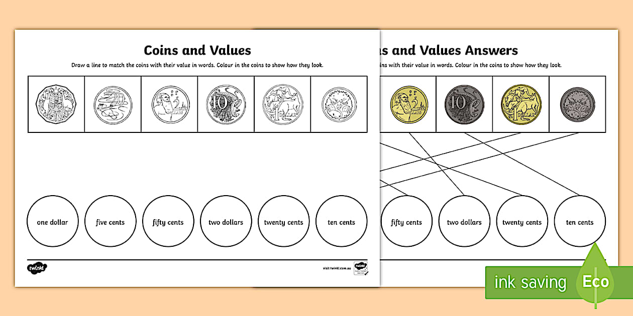 TAS Coins and Value Activity (teacher made) - Twinkl