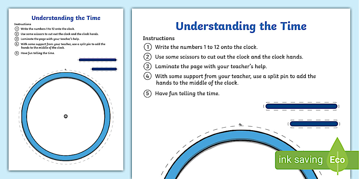 Understanding the Time Craft Activity (teacher made)