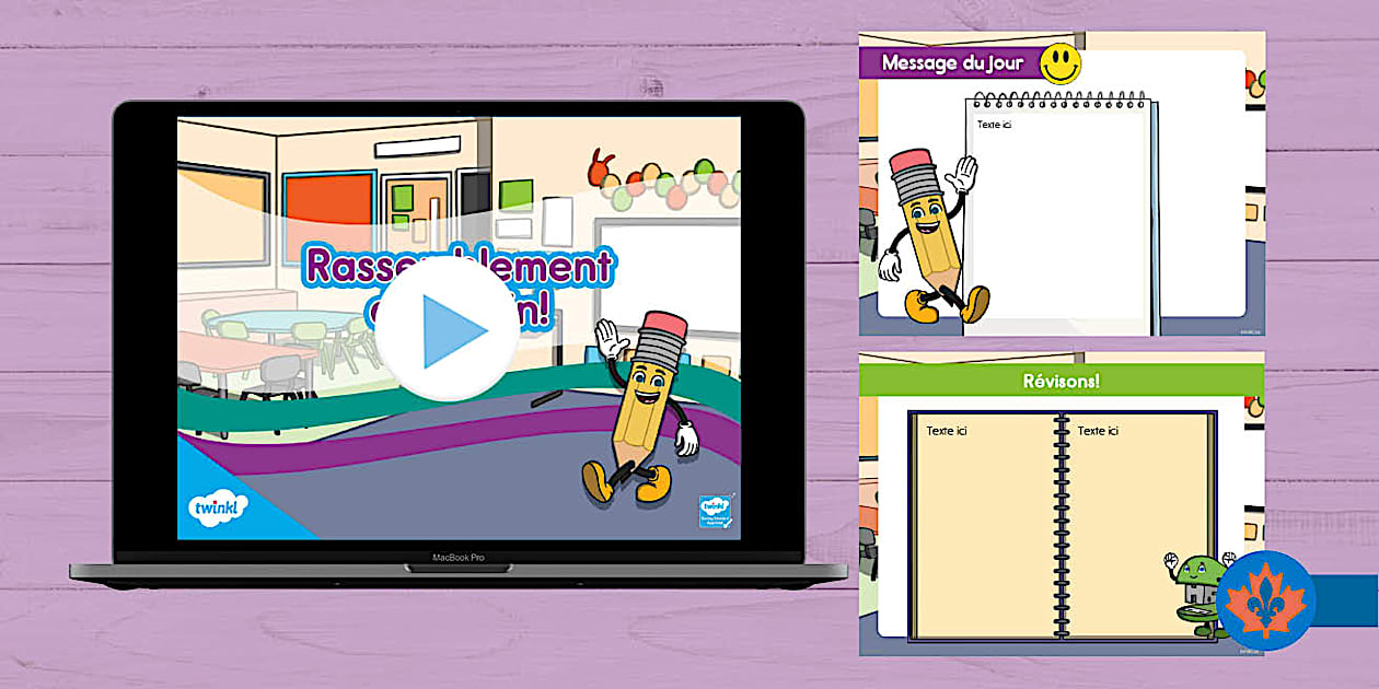 Morning Meeting Google Slides Template French (teacher made)