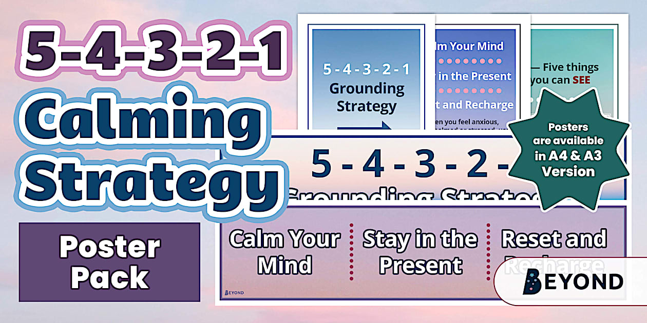 5-4-3-2-1 Calming Strategy Poster Pack