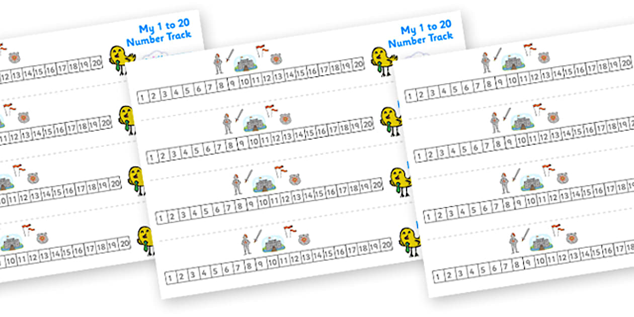 Pirates Number Track (1-20) (teacher made) - Twinkl