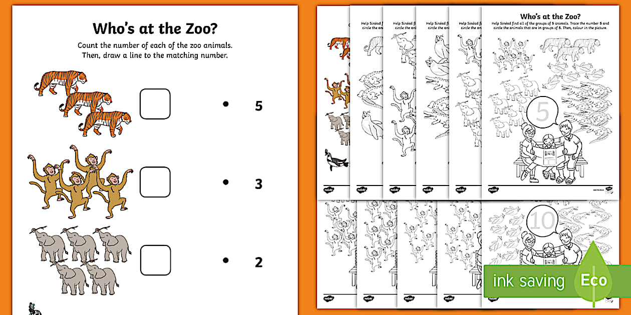 Exploring My World- Who's at the Zoo? Maths Activity Pack