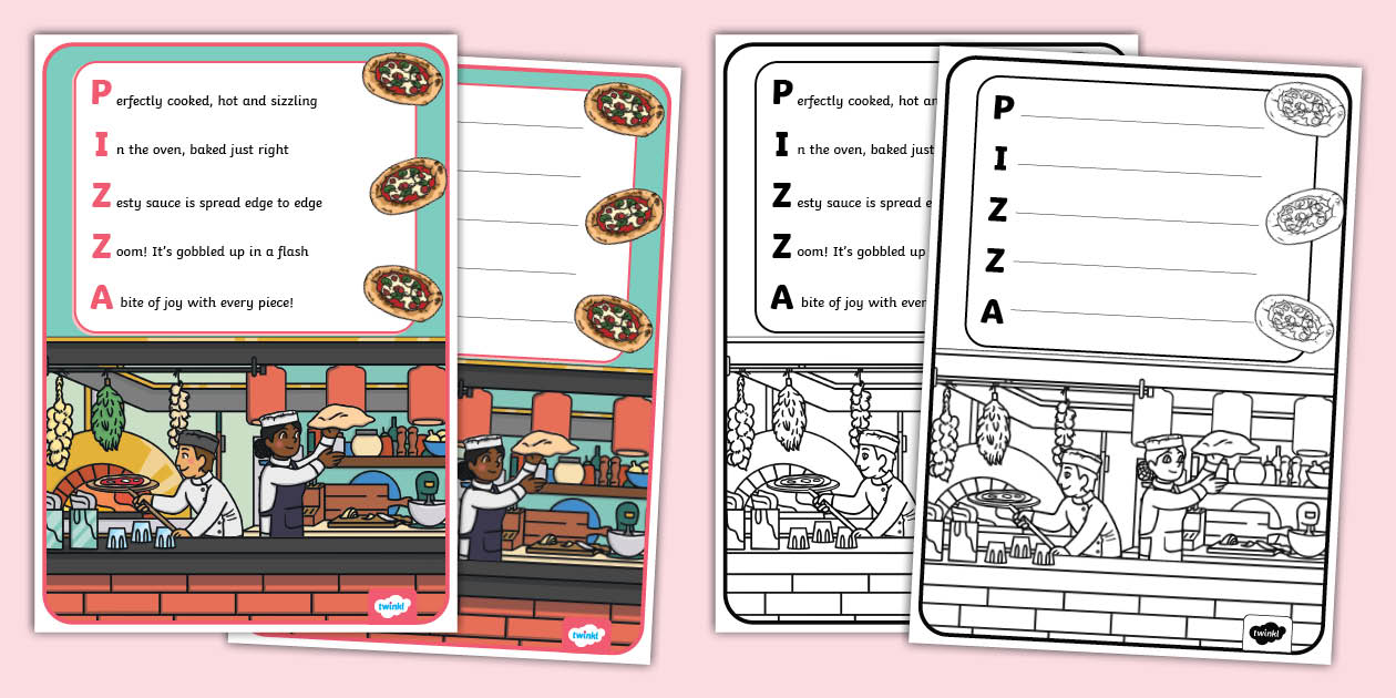 Pizza Acrostic Poem Example - Twinkl Poetry - Twinkl