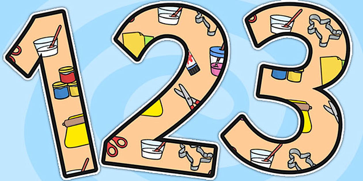 👉 Modelling Area Themed Display Numbers - Twinkl