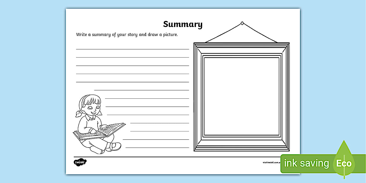 Summary Comprehension Worksheet (teacher made) - Twinkl