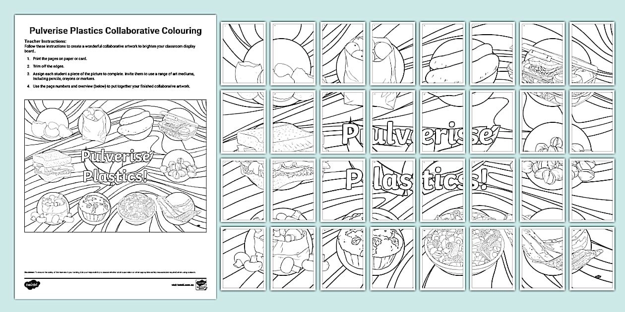 Pulverise Plastics Collaborative Colouring (teacher made)