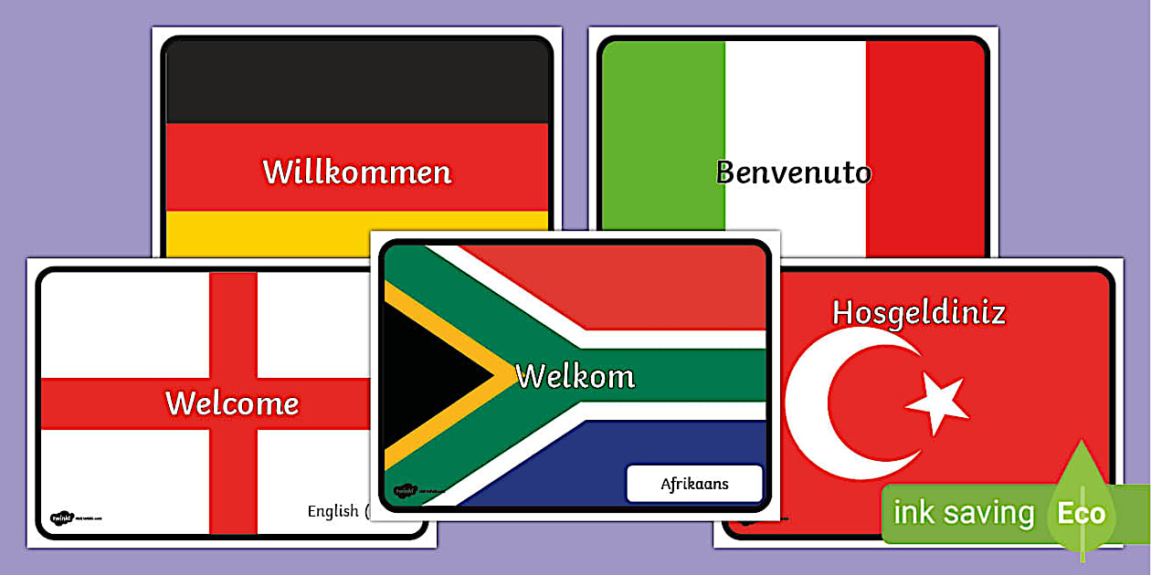 International Welcome Flags (teacher made) - Twinkl