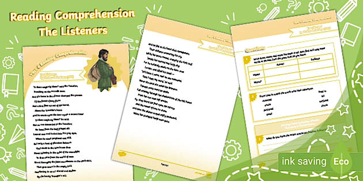 Year 6 Reading Comprehension - Poetry 2 (Ages 10 - 11)