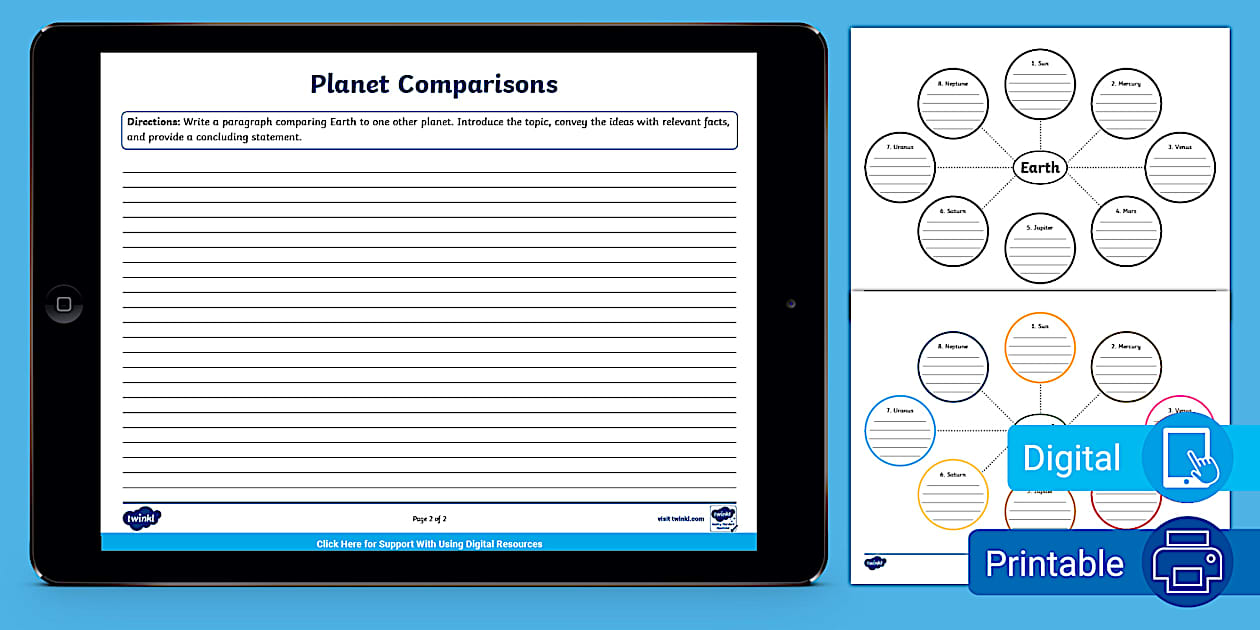 Sixth Grade Explore the Solar System Graphic Organizer