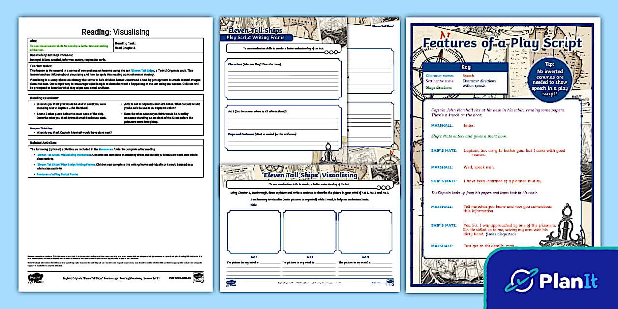 Year 5 'Eleven Tall Ships': Reading Lesson 2 (teacher made)