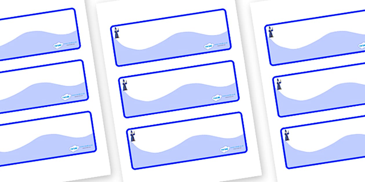 Wizard Themed Editable Drawer-Peg-Name Labels (Colorful)