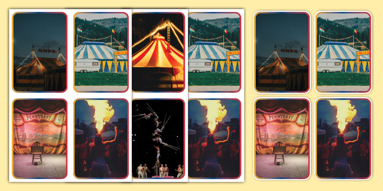 Circus Photo Flashcards - Twinkl Display (teacher made)
