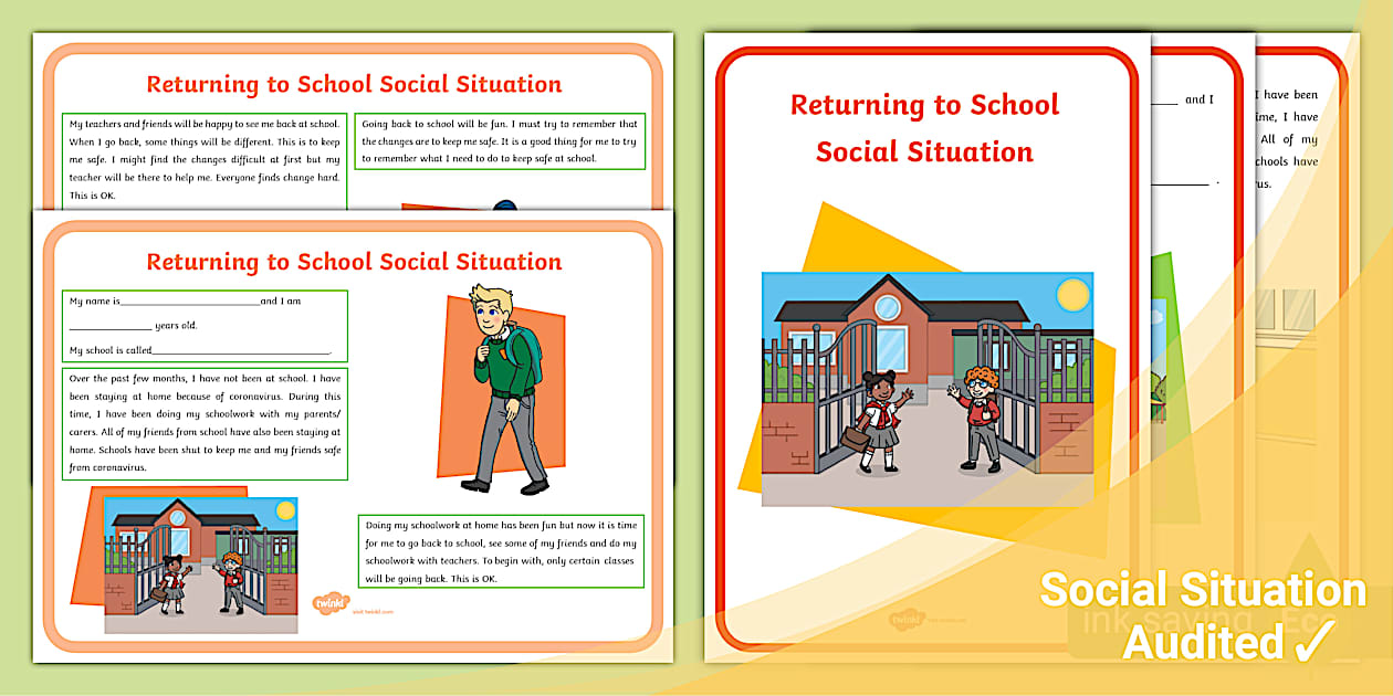 Back to School Covid - Social Situations (teacher made)