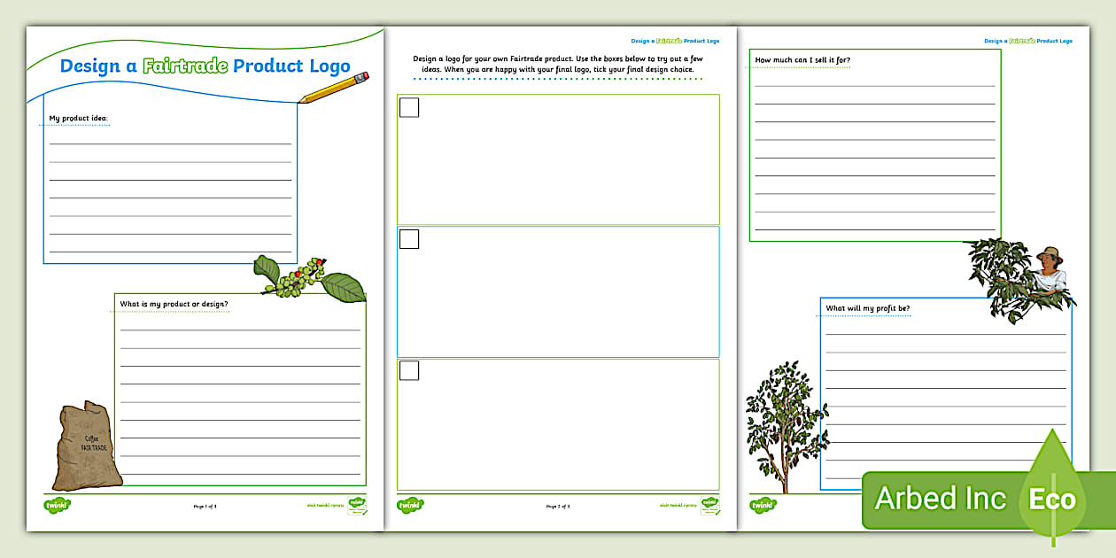 Design a Fairtrade Product Logo Activity Sheet - Twinkl