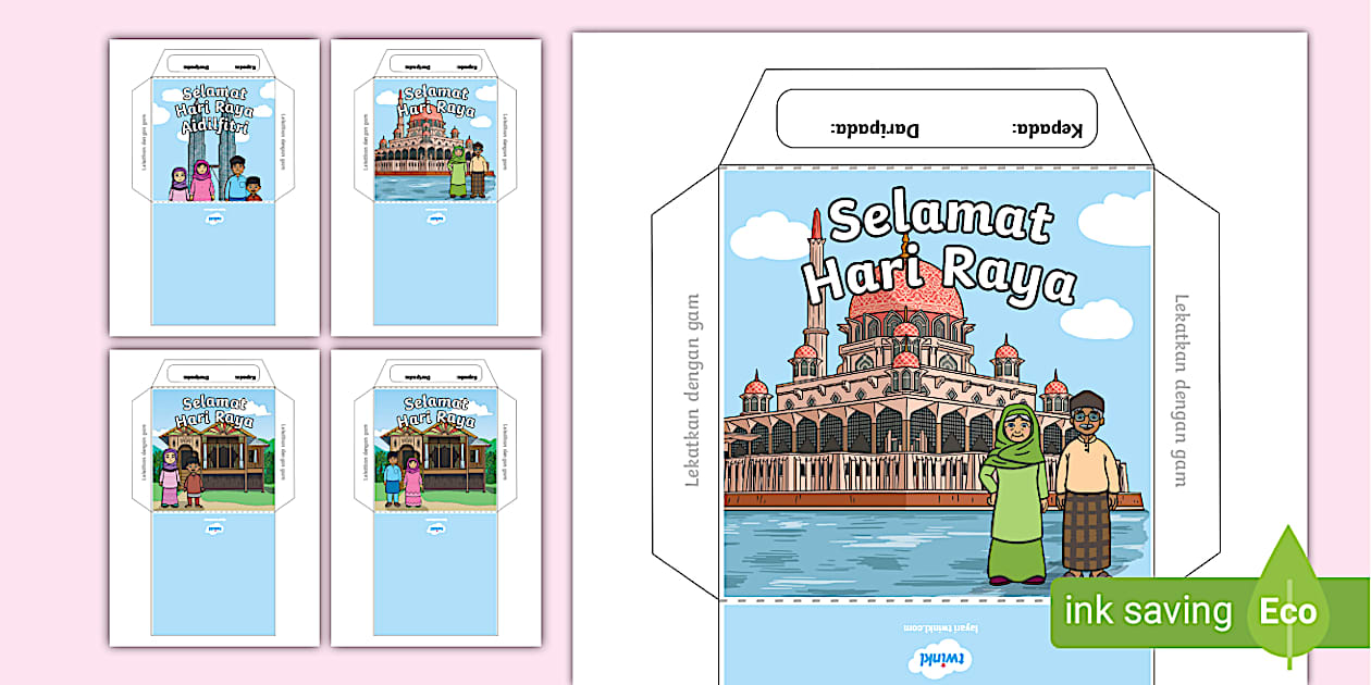 Templat Sampul Duit Raya Aidilfitri -Sampul Duit Raya DIY