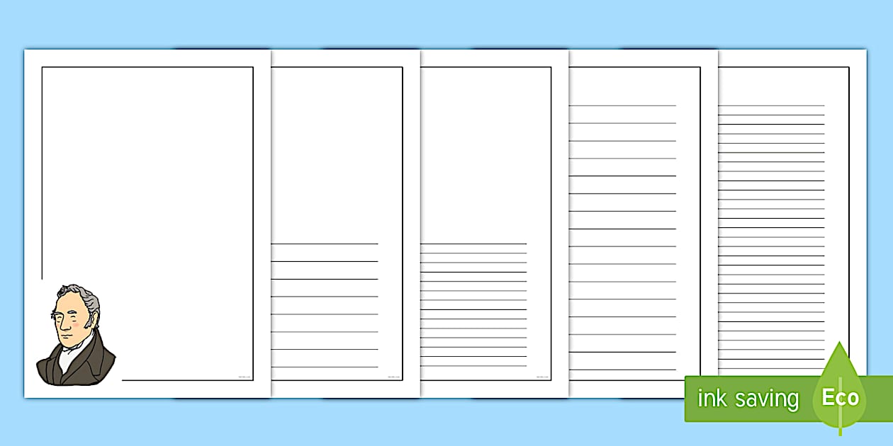 Editable George Stephenson Page Borders (teacher made)