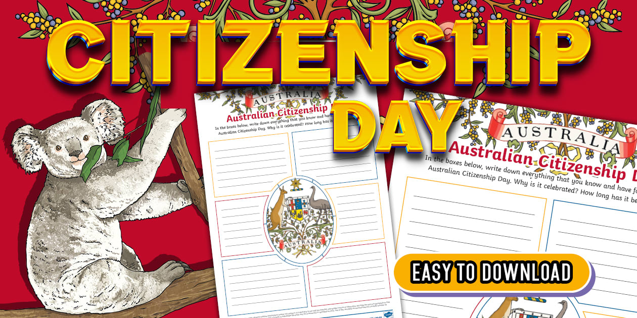 Australian Citizenship Day Mind Map