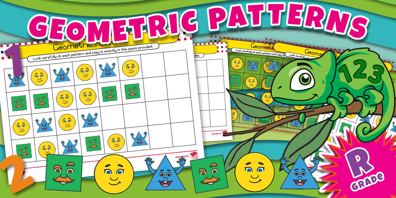 Geometric Patterns: Create Copy and Complete the Patterns(