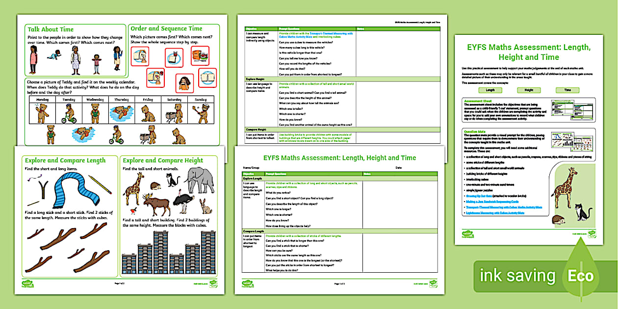 EYFS Assessment: Length, Height and Time White Rose Maths