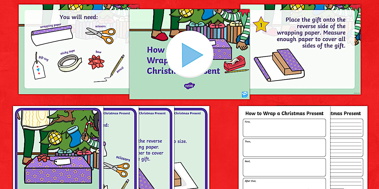 How to Wrap a Christmas Present Resource Pack (Teacher-Made)
