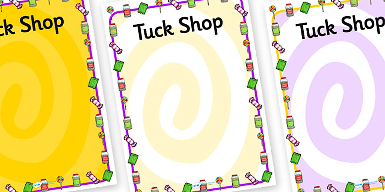 👉 Editable Tuck Shop Posters