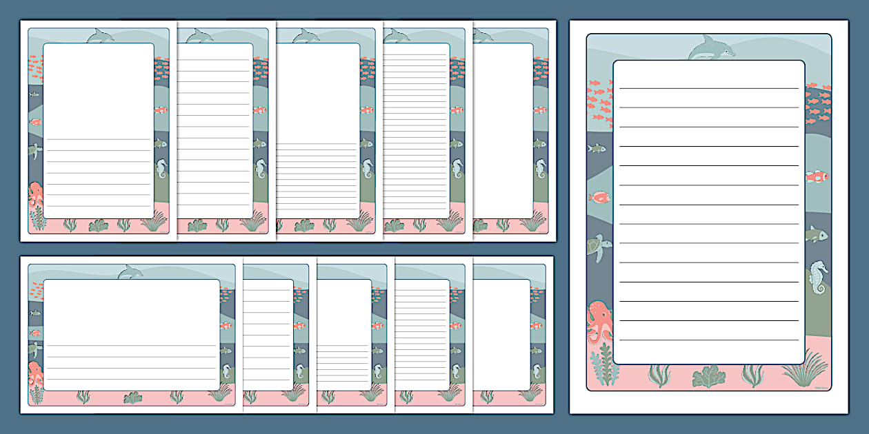 Under the Sea-Themed Page Borders (teacher made) - Twinkl