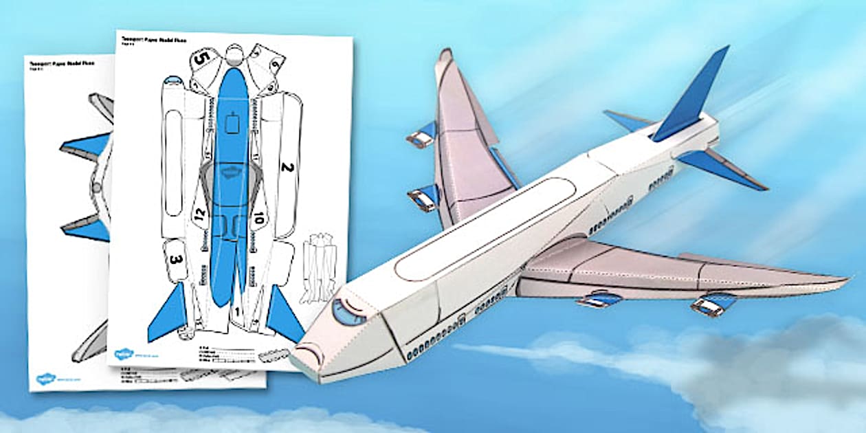 Singapore Air Show Transport Paper Model Plane | Twinkl Crafts