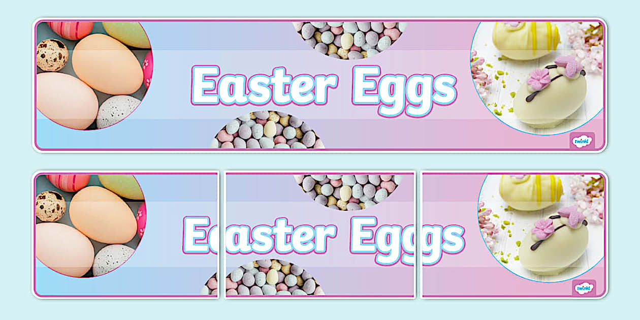 Easter Egg Banner - Festive Decorations for Easter Fun