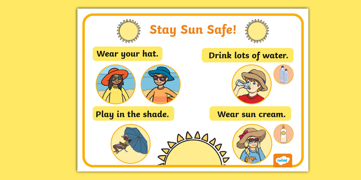 Sun Safety Poster | Playtime l Sun Safety (teacher made)