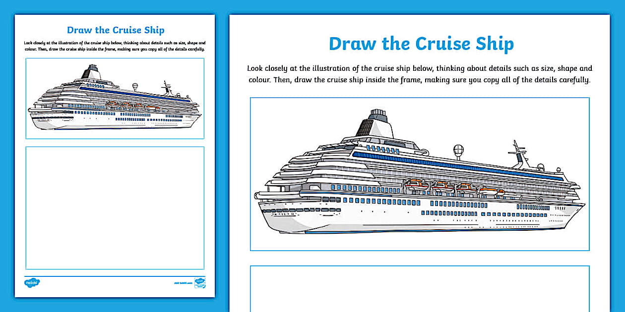 Drawing a Cruise Ship Art Activity