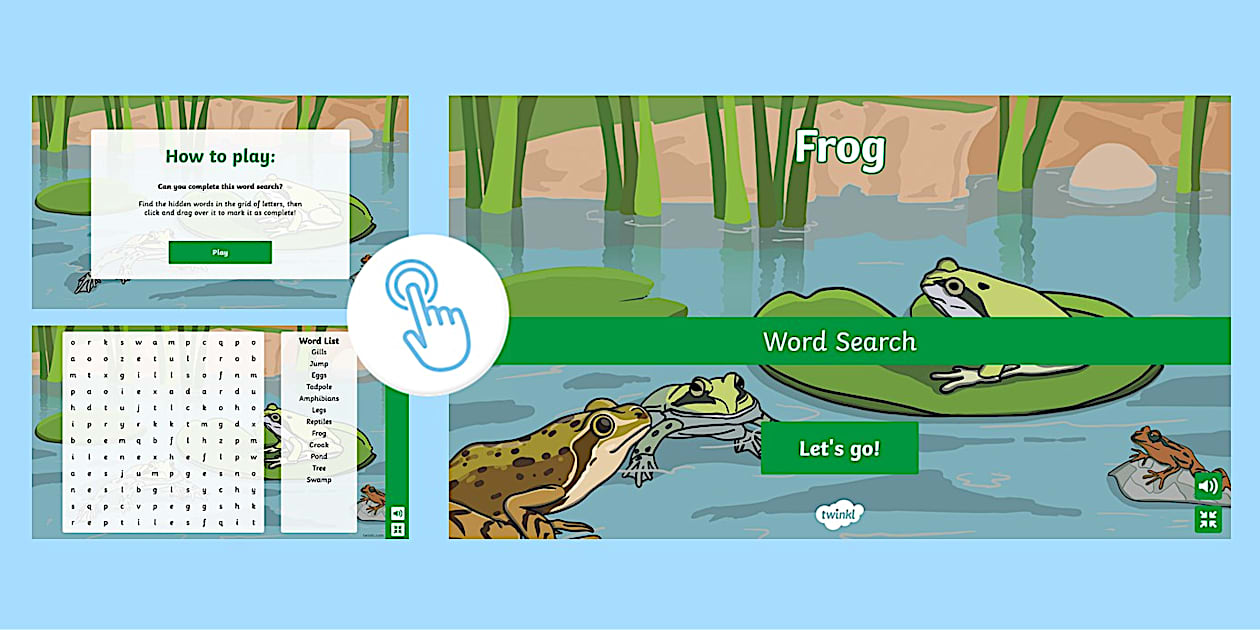 Interactive Frog Word Search | Digital Resource | Twinkl KS1