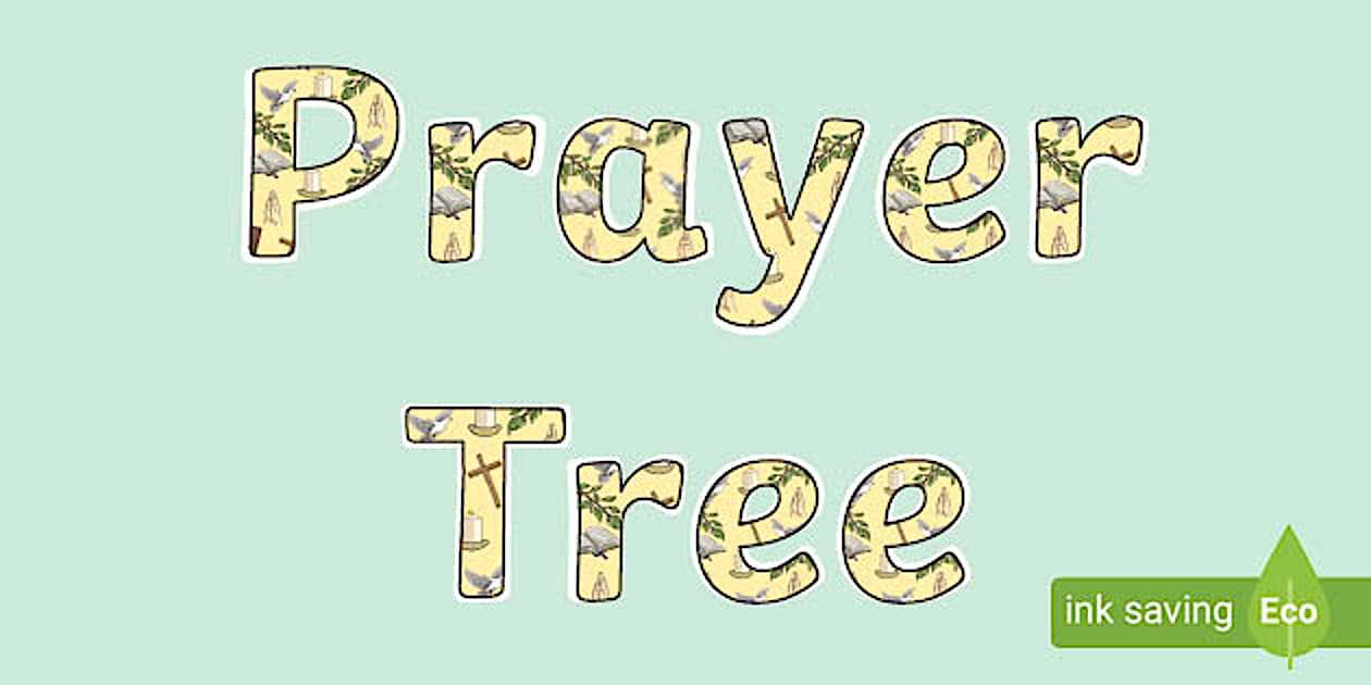 Christian Faith Prayer Tree Display Lettering - Twinkl