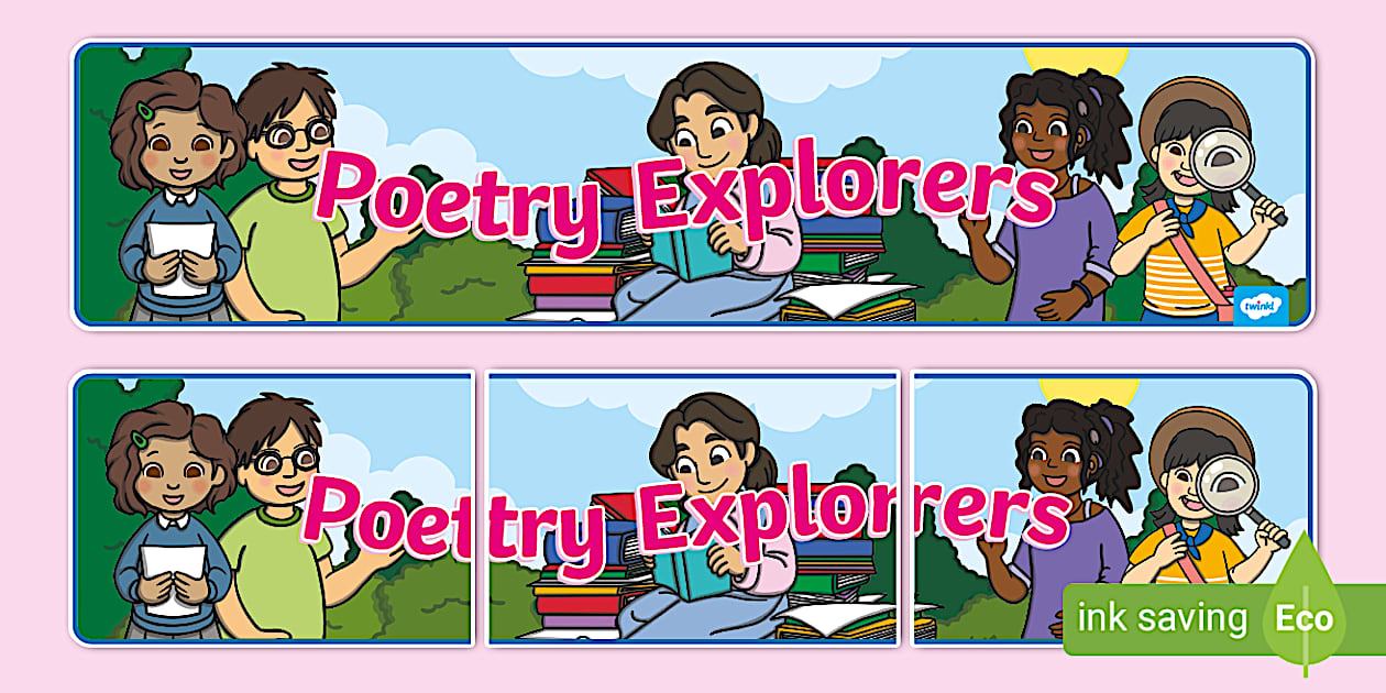 Poetry Explorers Display Banner (teacher made) - Twinkl
