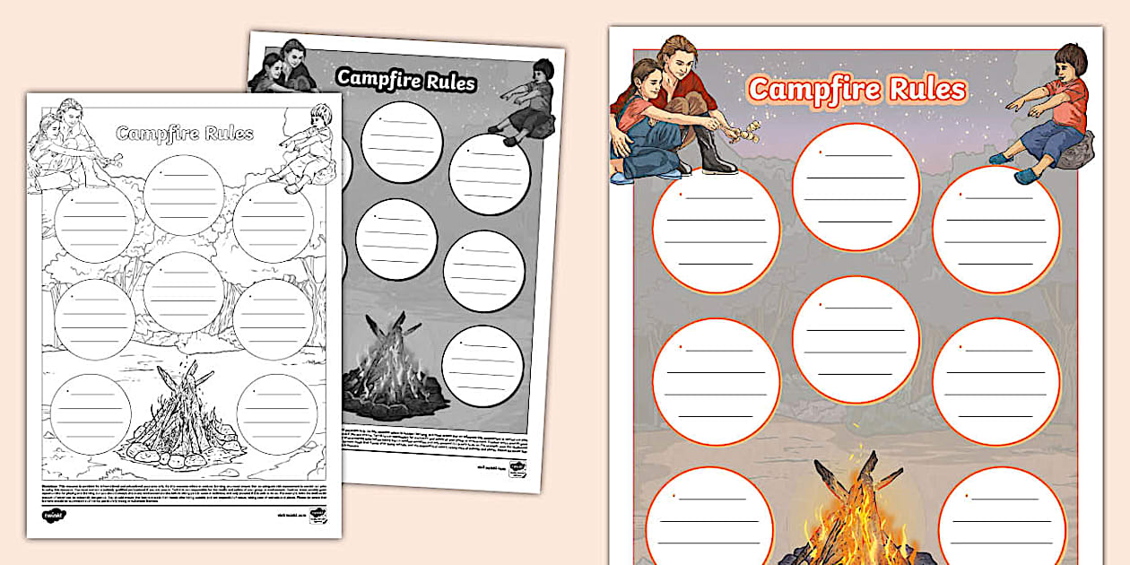 KS2 Campfire Safety Rules Writing Frame (teacher made)