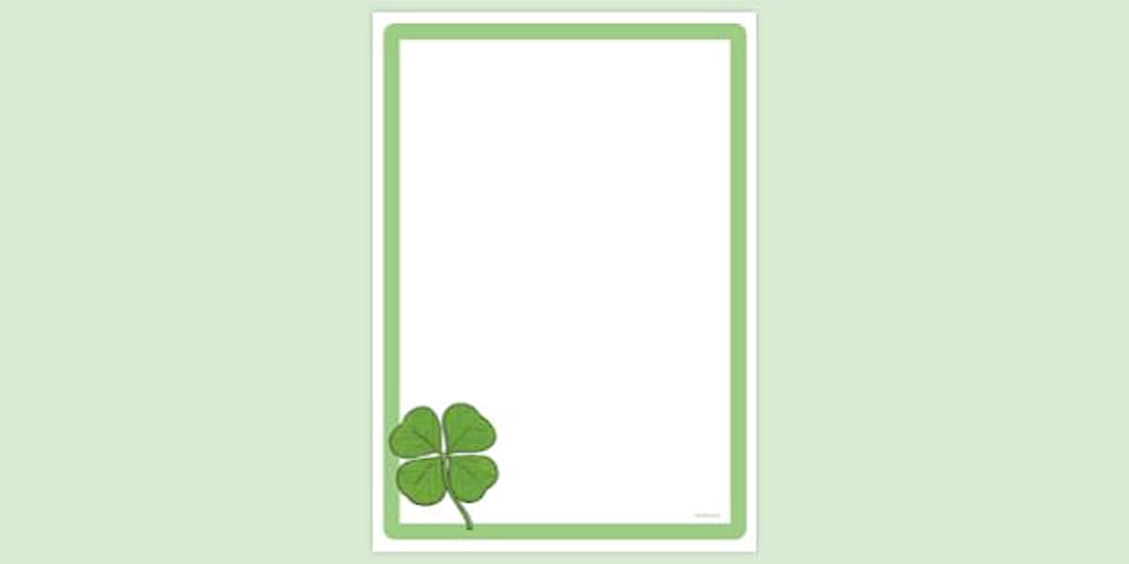 Clover Page Border | Page Borders | Twinkl
