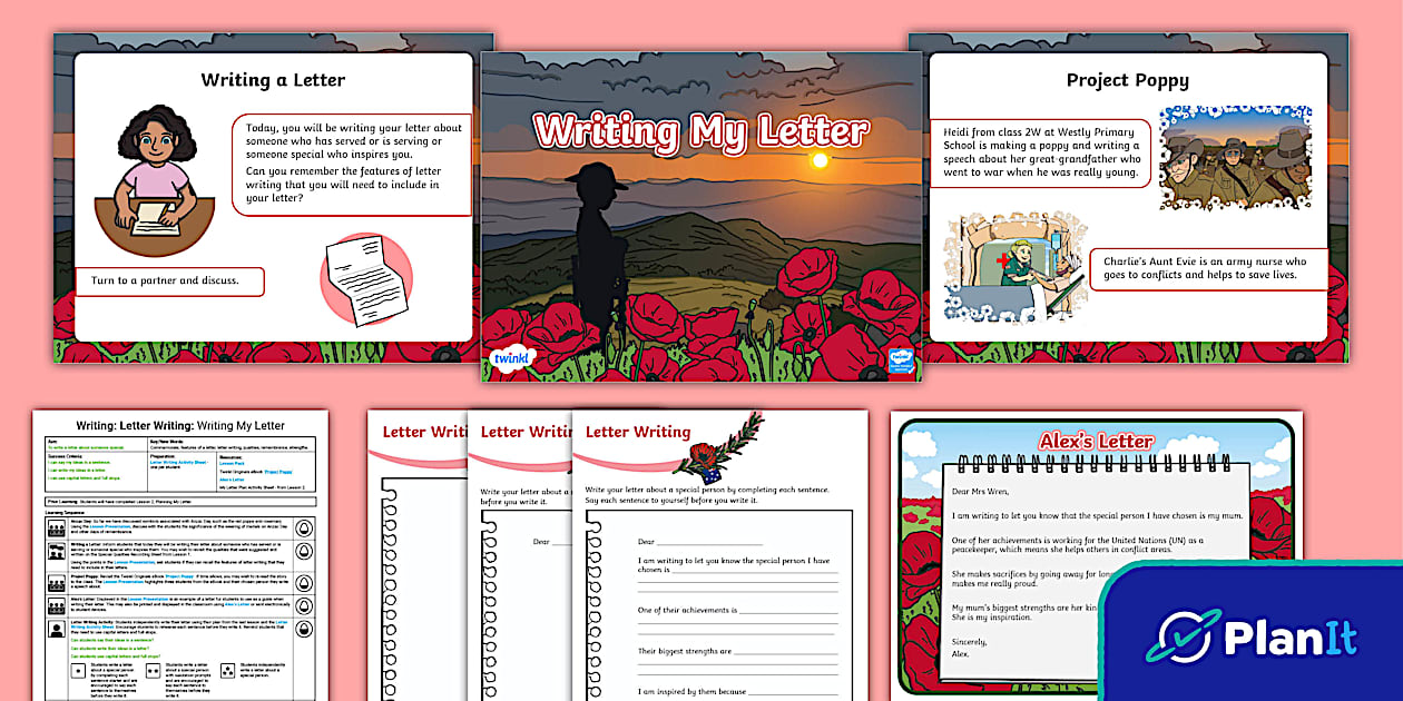 Years 1-2 Writing: Anzac Day Letter Writing Lesson 3