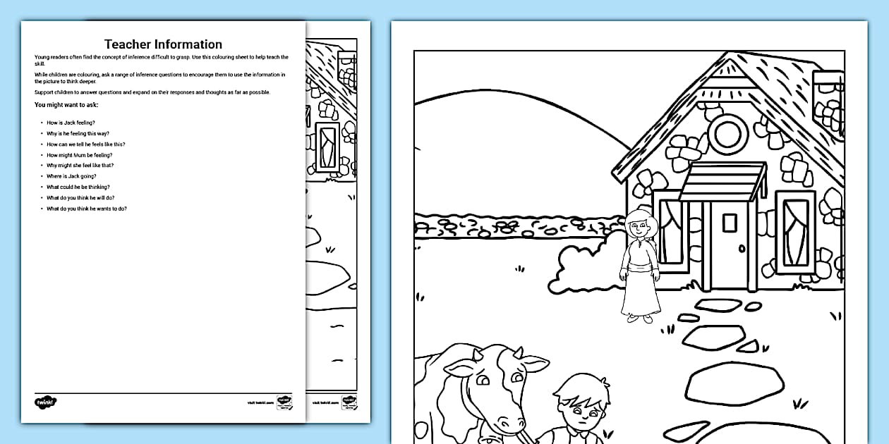 Traditional Tales Inference Colouring - KS1 - Twinkl