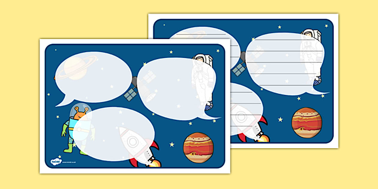 Space Themed Speech Bubbles (Teacher-Made) - Twinkl