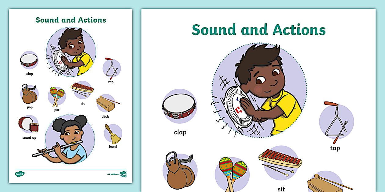 Language Skills: Sound And Actions Foundation Stage - Twinkl