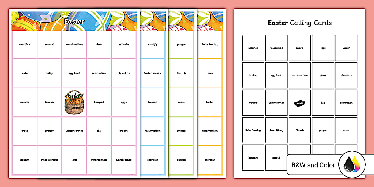 Easter Vocabulary Bingo for 3rd-5th Grade