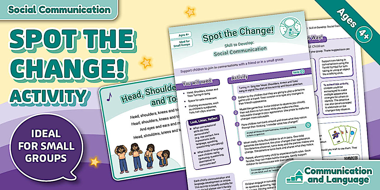 EYFS Communication and Language Activity: Conversations