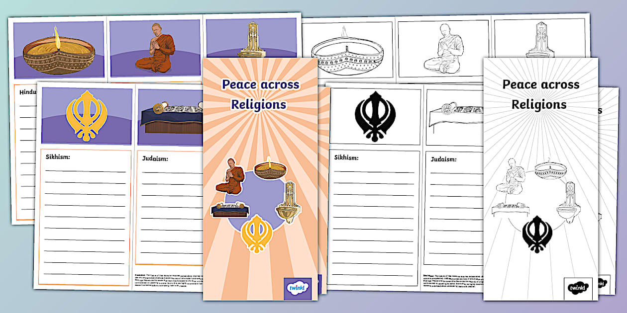 Peace Across Religions Leaflet Template (Teacher-Made)